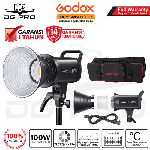 Jual Godox SL100D SL 100D SL100 D Paket Lightstand, Softbox Tas ...