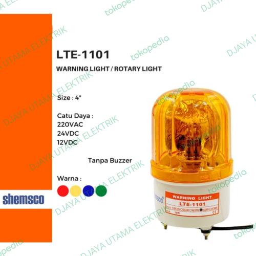 Jual Warning Light / Rotary Light LTE-1101 4" 220V / 24V / 12V - Merah, 220VAC - Jakarta Pusat ...