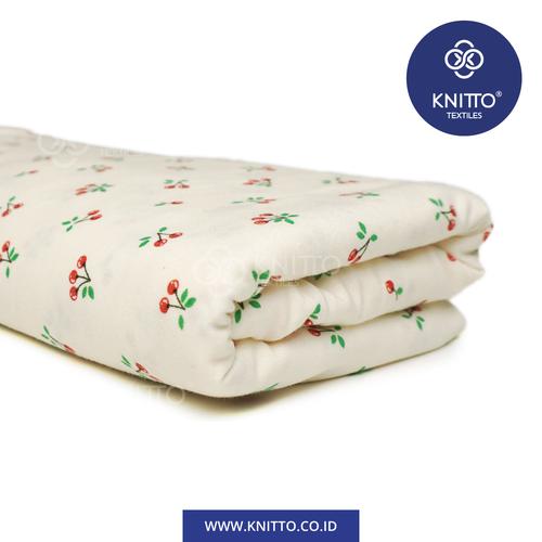 Jual BAHAN KAOS KAIN COTTON COMBED 28S PRINT CHERRY LIGHT CREAM - Kota ...
