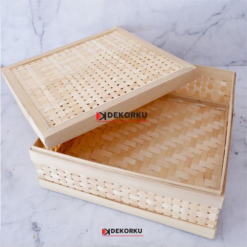 Jual Box Hampers / Tempat Penyimpanan Kotak Anyaman Bambu - 25 cm ...