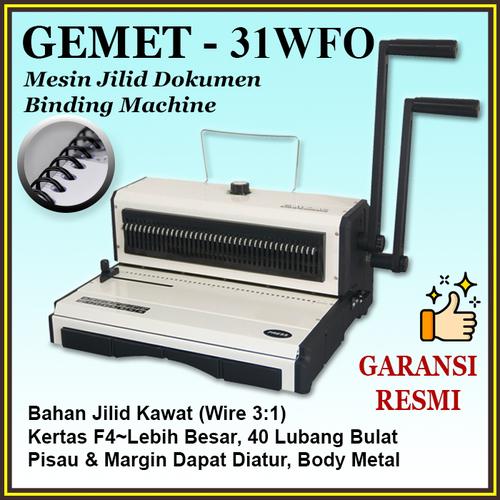 Jual Mesin Jilid Binding Kawat Wire Lubang Bulat Folio F4-A3, GEMET ...