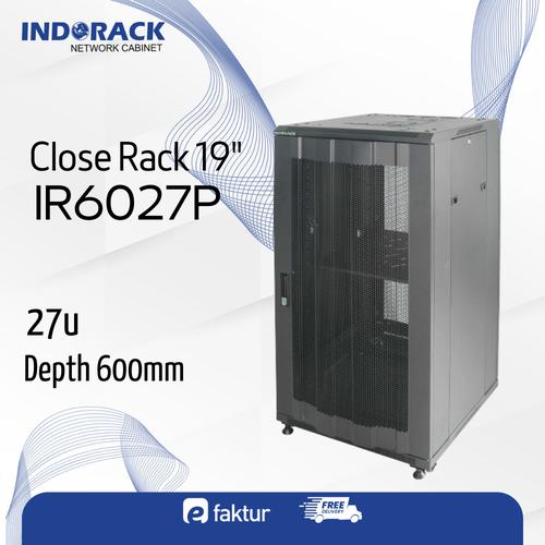 Jual IR6027P INDORACK STANDING CLOSE RACK 19 DEPTH 600M 27U PERFORATED ...
