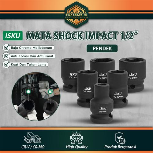 Jual ISKU Mata Sok Impact CR-MO 8-41mm Pendek Mata Shock Impact 1/2 ...