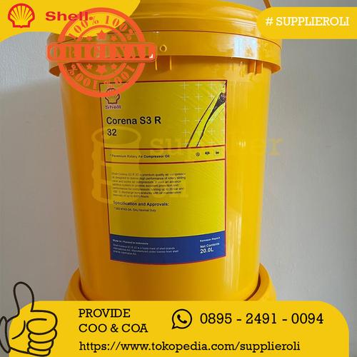 Jual Oli Shell Corena S3 R 32 - Oli Kompresor Shell 20 Lt original asli ...