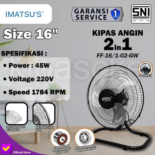Jual Kipas Angin Lantai Dinding 16 Inch 2in1 Floor Wall Fan Tornado 2 in 1 - Jakarta Barat ...