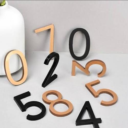 Jual sign tanda nomor angka kamar rumah hotel ruang emas hitam - Kota ...