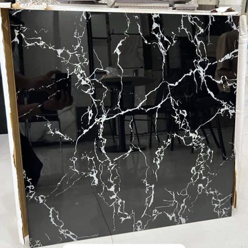 Jual Granit 60x60 super glossy Electro hitam corak putih marmer Import ...