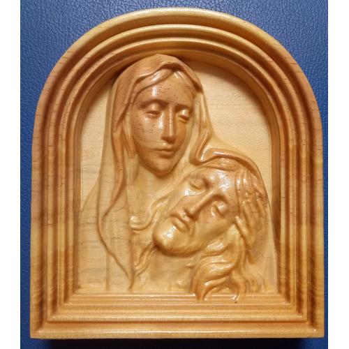 Jual Relief Kayu Pinus : MARIA dan YESUS - 18cm x 21cm x 3cm (pesanan ...
