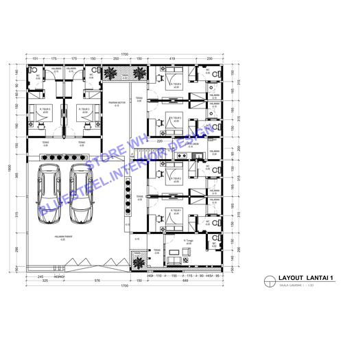 Jual GAMBAR DENAH EXISTING, LAYOUT DENAH + NOTASI UKURAN | GAMBAR AUTOCAD - Layout Existing ...