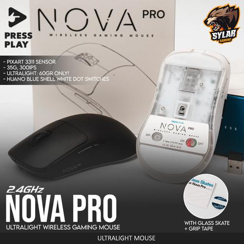 Jual Press Play Nova Pro Lightweight Wireless Gaming Mouse - Putih ...