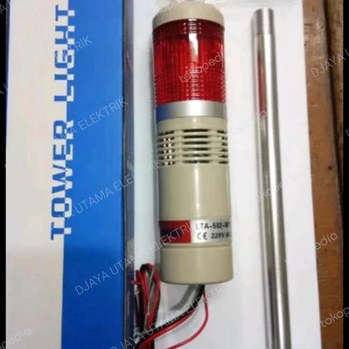 Jual Tower Light LED STA-205-1 1 Lampu STEADY BUZZER/FLICKER BUZER 220V ...