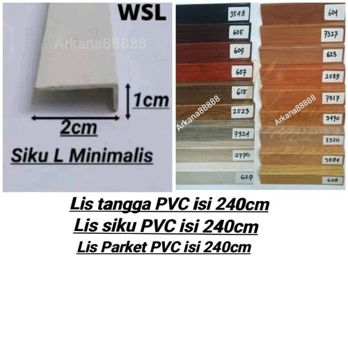 Jual Lis tangga PVC / Lis siku PVC / Lis parket PVC isi 240cm minimalis ...