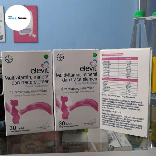 Jual ELEVIT MULTIVITAMIN MINERAL SUPLEMEN MASA KEHAMILAN BOX 30 TABLET ...