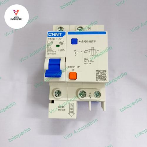 Promo RCCB ELCB RCBO Chint NXBLE-63 1P N C20 20A 30mA 6kA NXBLE63 - Jakarta Barat - Vicx ...