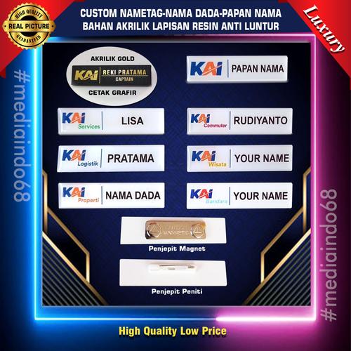 Jual Papan Nama , Name Tag , Nama Dada - KAI ( Custom ) - KAI induk ...