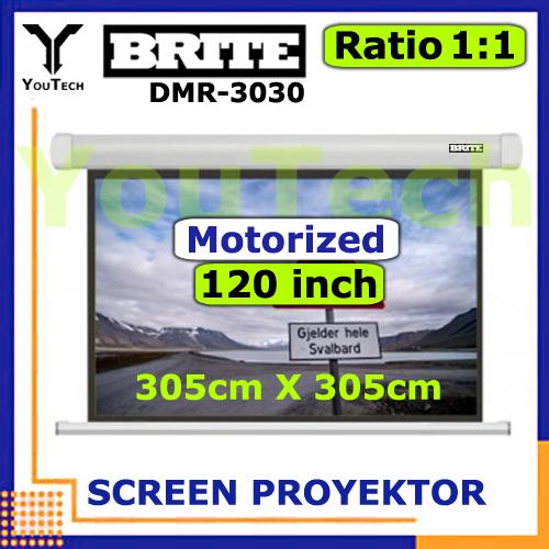 Jual LAYAR PROYEKTOR BRITE SCREEN DMR-3030 DELUXE MOTORIZED SCREEN 120 ...