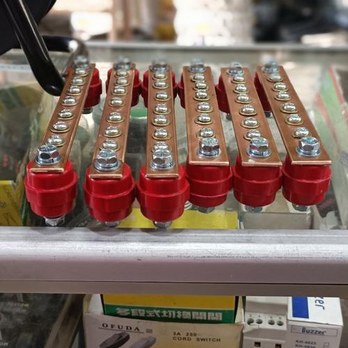 Jual Terminal tembaga busbar Nol RSTN grounding isolator 3x25x180mm ...