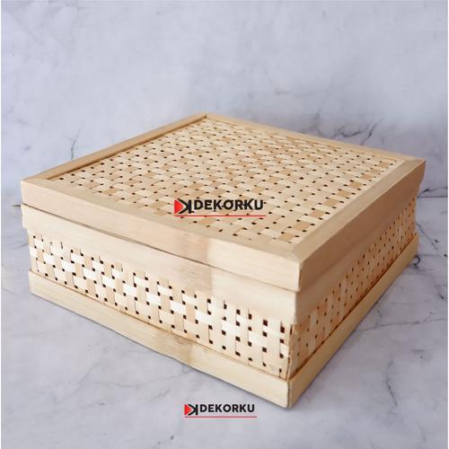 Jual Box Hampers / Tempat Penyimpanan Kotak Anyaman Bambu - 25 cm ...