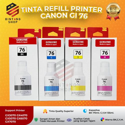 Promo Tinta Canon Gi 76 Tipe Printer GX5070 GX6070 GX7070 GX3070 GX4070 ...