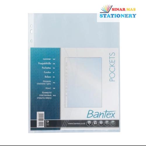 Jual Sheet Proctector A4 Bantex PP Pocket 2040 Clear 0.06 Micron (20 ...