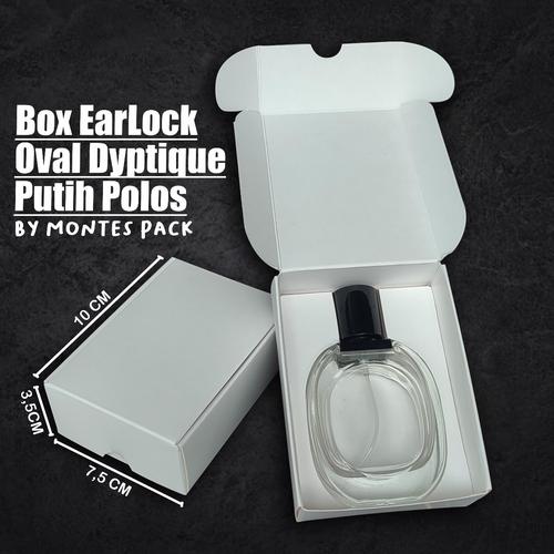 Jual BOX EARLOCK | untuk botol Oval Dyptique 30ml | box parfum Putih Polos - Kota Malang - BOX ...