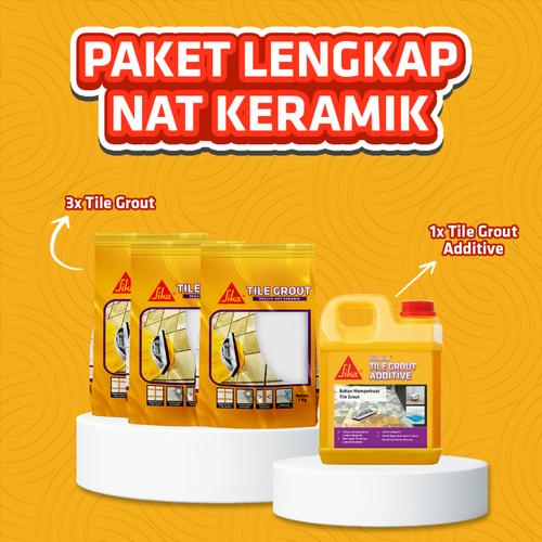 Promo Sika - Paket Lengkap Nat Keramik 3pcs Tile Grout 1Kg + 1Pcs Tile ...