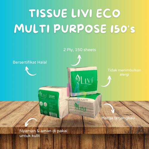 Jual LIVI Tissue Kotak Meja Eco Multipurpose isi 150 lembar (2ply ...