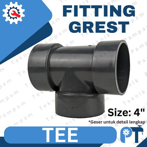 Jual T / Tee GREST 4" inch AW Cabang 3 - FITTING PIPA PVC 4 inci GRES ...