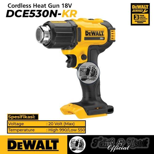 Jual Dewalt DCE530N Cordless Heat Gun Pemanas Baterai 20V (Unit Only ...