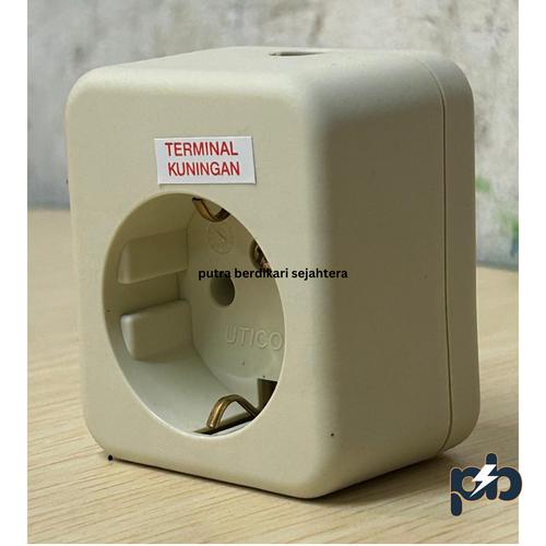 Jual Stop Kontak 1 Lubang Merk Uticon / Stop Kontak 1 Soket Uticon ST ...