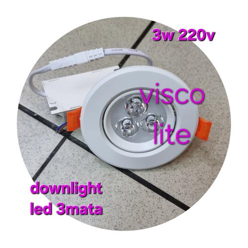 Jual downlight ceiling led 3mata 3watt 3w - spot light plafon led 3 watt - Jakarta Barat - visco ...
