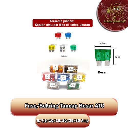 Jual [SATUAN / 1 BOX] Fuse Mobil Besar Sekring Tancap 10A/15A/20A/25A ...