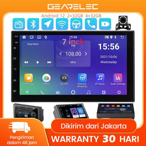 Jual Head Unit Android 12 Double Din 7 inch Skeleton Bluetooth Wifi GPS ...