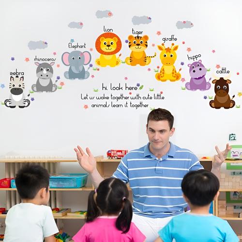 Jual Wall Sticker Kartun Hewan Stiker Dinding Dekorasi Kamar Ruang ...