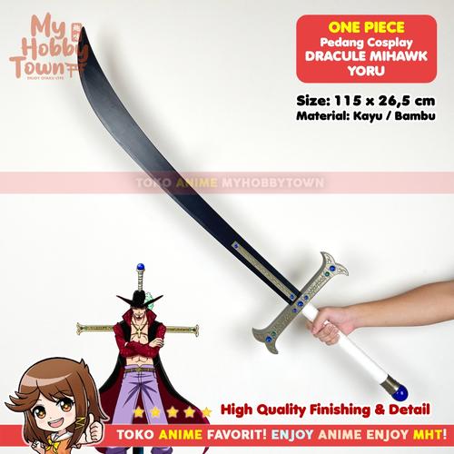 Jual Replika Pedang Bambu One Piece Dracule Mihawk Yoru Anime Cosplay ...