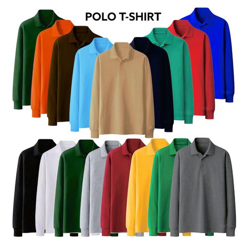 Jual Polo Shirt Pria | Kaos Polo Lengan Panjang | Kaos Polos Seragaman ...