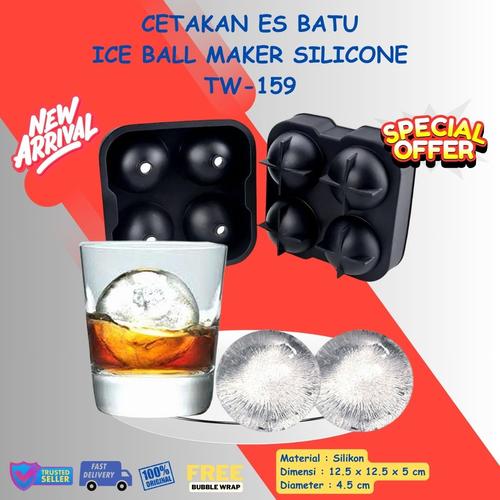 Jual BJJ 4 Slot Sekat Cetakan Es Batu Kue 3d Model Bola Bulat - Sajian ...