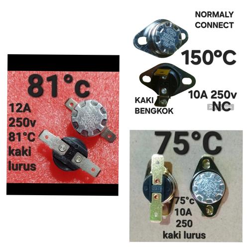 Jual THERMOSTAT KSD 301 250v 10A KSD201 microwave KSD 201 M ac250v10a fuse - 95°C 10A - Kab ...