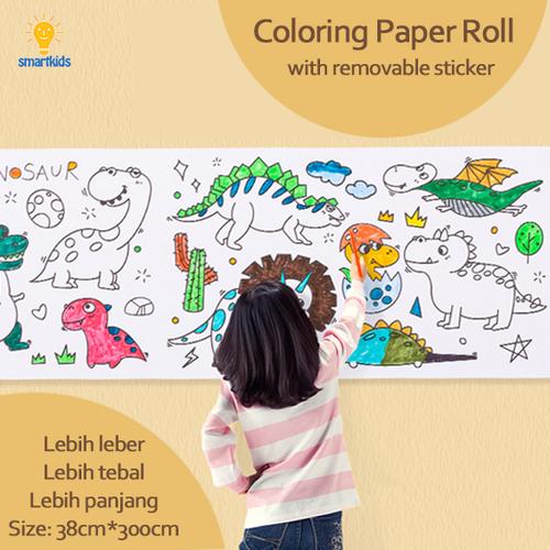 Promo Drawing Paper Roll Jumbo Kertas Gambar Color Stiker Anak Edukasi ...