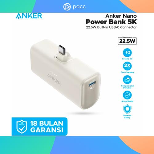 Jual Anker Nano Power Bank (22.5W, Built-In USB-C Connector) - A1653H21 ...
