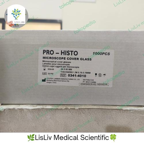 Jual PRO - HISTO MICROSCOPE COVER GLASS 24X60 MM. @1000 pcs/Box - Kota ...