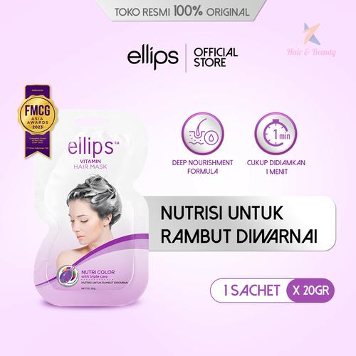 Jual Ellips Hair Mask Nutri Color Sachet 20gr - - Kino Hair & Beauty ...
