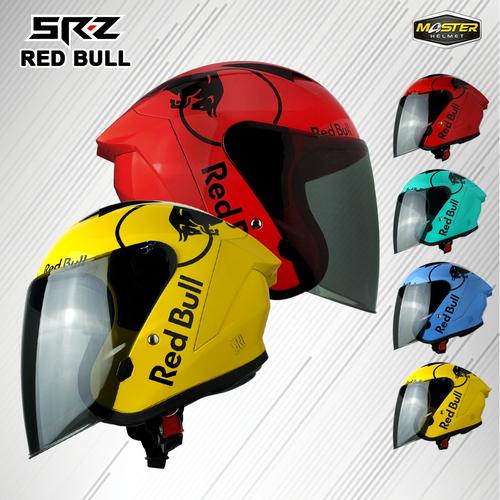 Jual HELM HALF FACE SRZ HELIOZ SNI RED BULL GORILLA GREY MODEL JPR RR15 ...