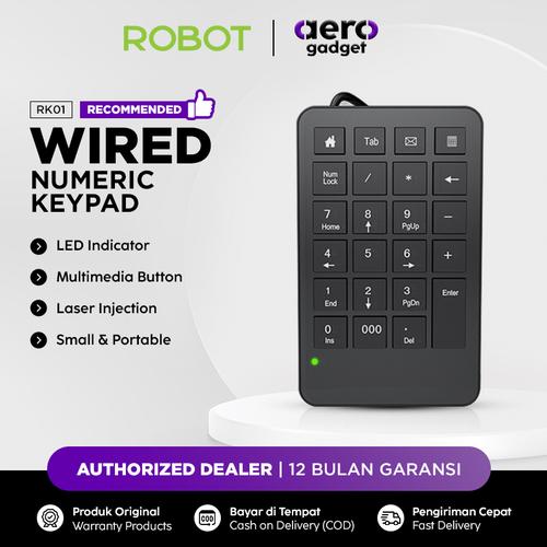 Promo ROBOT Keyboard Numpad Numeric Keypad Wired RK01 USB Numerik ...
