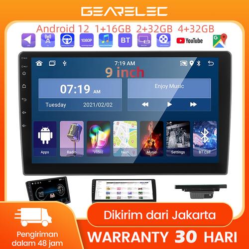 Promo Head Unit Double Din Android 12 9 inch Universal Bluetooth GPS WIFI - 9 inch, (4+32G ...