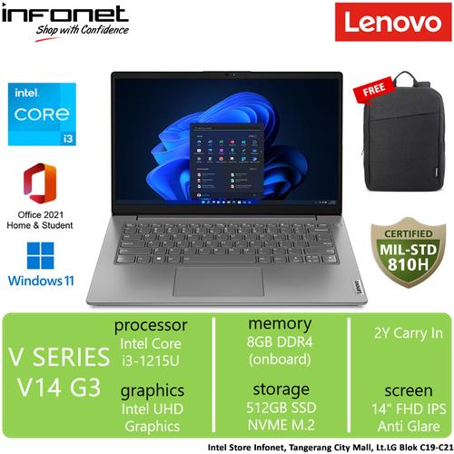 Jual Lenovo V14 G3 IAP Core i3 1215U 8GB 512GB SSD 14" FHD IPS W11 OHS - 8 gb - Kota Tangerang ...