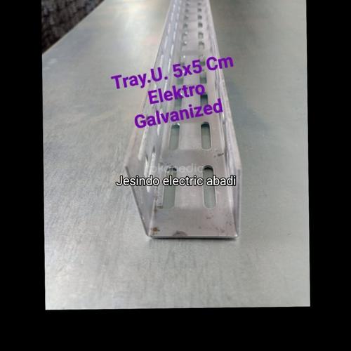 Jual Cable tray 5x5 Cm type.U elektro galvanized, plat 1.2mm / 2.4 mtr ...