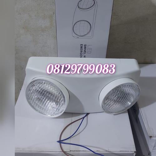 Jual lampu darurat emergency portable tempel dinding outbow led 2 mata ...
