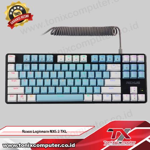 Jual REXUS Legionare MX5.2 TWO TONE KEYCAPS Keyboard Gaming Mechanical TKL - OCEAN BLue, Red ...