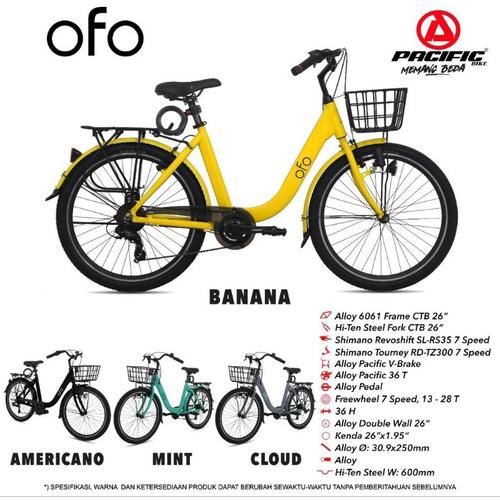 Jual SEPEDA KERANJANG PACIFIC OFO 26 INCH ALLOY 7 SPEED CITY BIKE DEWASA - Kota Surabaya ...